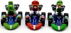 hanbo 3 pcs bigger super star mari bros kart pull back cars