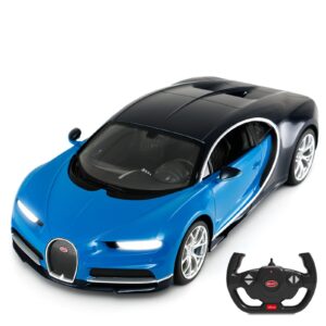 rastar rc bugatti chiron remote control car, 1/14 bugatti chiron rc car - blue