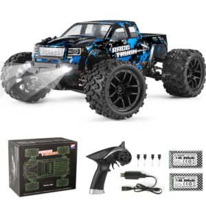 haiboxing rc cars 1/18 scale 4wd off-road monster trucks with 36+km/h high speed, 2.4 ghz remote-controlled electric all terrain waterproof vehicles with rechargeable battery for kids and adults rtr