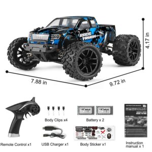 HAIBOXING RC Cars 1/18 Scale 4WD Off-Road Monster Trucks with 36+KM/H High Speed, 2.4 GHz Remote-Controlled Electric All Terrain Waterproof Vehicles with Rechargeable Battery for Kids and Adults RTR