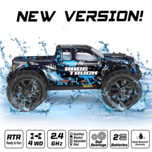 HAIBOXING RC Cars 1/18 Scale 4WD Off-Road Monster Trucks with 36+KM/H High Speed, 2.4 GHz Remote-Controlled Electric All Terrain Waterproof Vehicles with Rechargeable Battery for Kids and Adults RTR