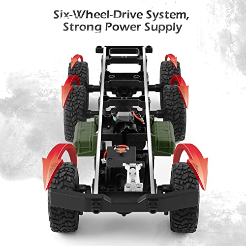 JJRC Rc Cars Rc Trucks Military Off-Road Crawler Rc Trucks, 1:16 Scale 6WD 2.4Ghz Remote Control Trucks Army Cars Toys for Boys Adults and Kids