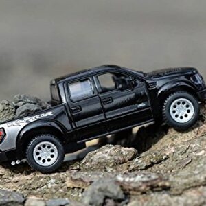 KiNSMART 2013 Ford F-150 SVT Raptor Supercrew Black 1:46 Scale 5" Die Cast Metal Model Toy