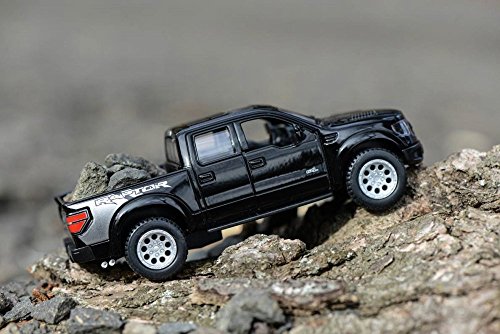 KiNSMART 2013 Ford F-150 SVT Raptor Supercrew Black 1:46 Scale 5" Die Cast Metal Model Toy