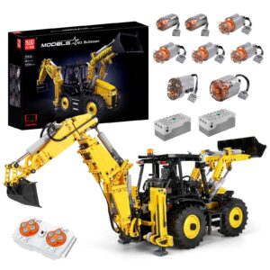 mould king 17036 excavator and bulldozer 2 in 1, rc bulldozer building set for boys, app remote control truck construction vehicles model with motors, gift toy for kids, 2239 pieces