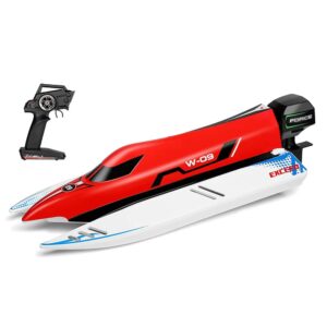 qiyhbvr ready to run, remote control speed boat f1 electric rc boat top speed 45km/h brushless motor excellent for hobbies player adult boys age 14+