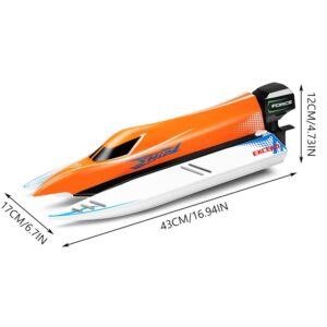 QIYHBVR Ready to Run, Remote Control Speed Boat F1 Electric RC Boat Top Speed 45KM/H Brushless Motor Excellent for Hobbies Player Adult Boys Age 14+