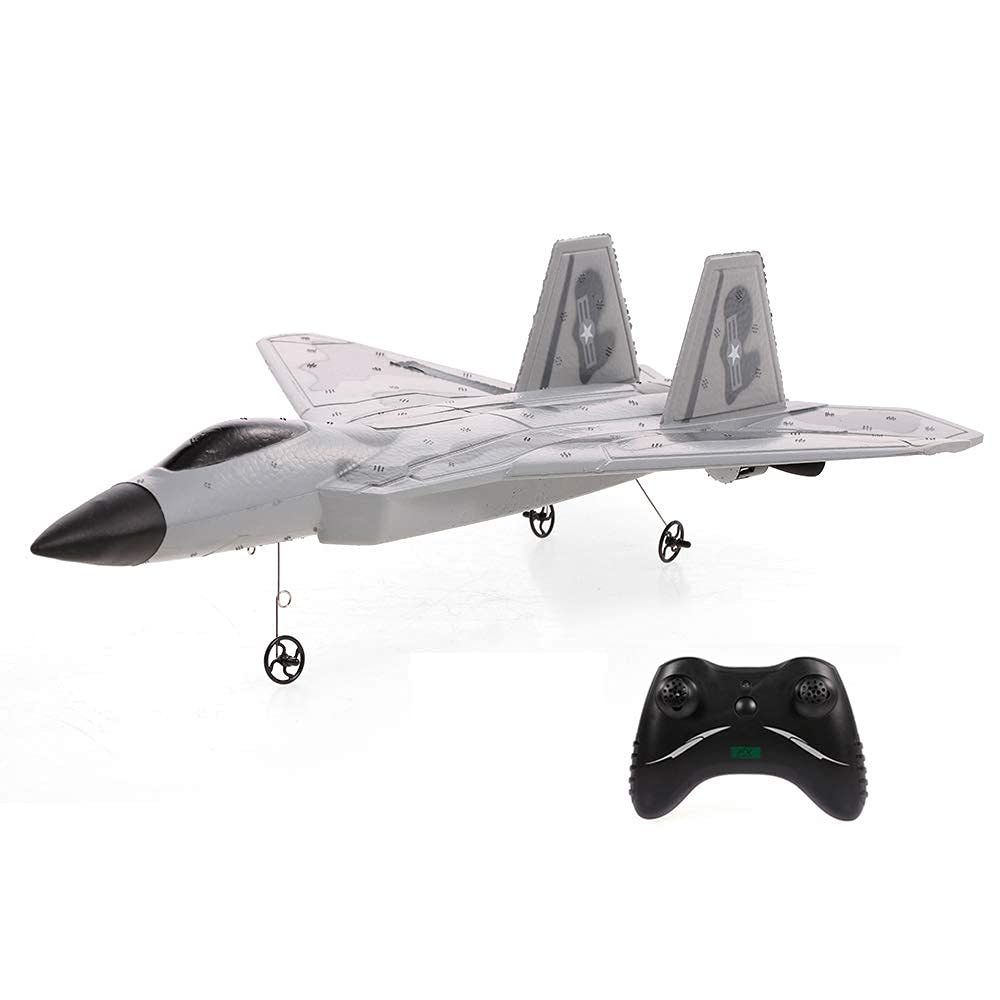 Goolsky FX822 F-22 Raptor Model Fighter, 2CH RC Plane, 2.4GHz Remote Control Airplane, EPP Fixed-Wing Aircraft RTF Toy for Kids and Adults