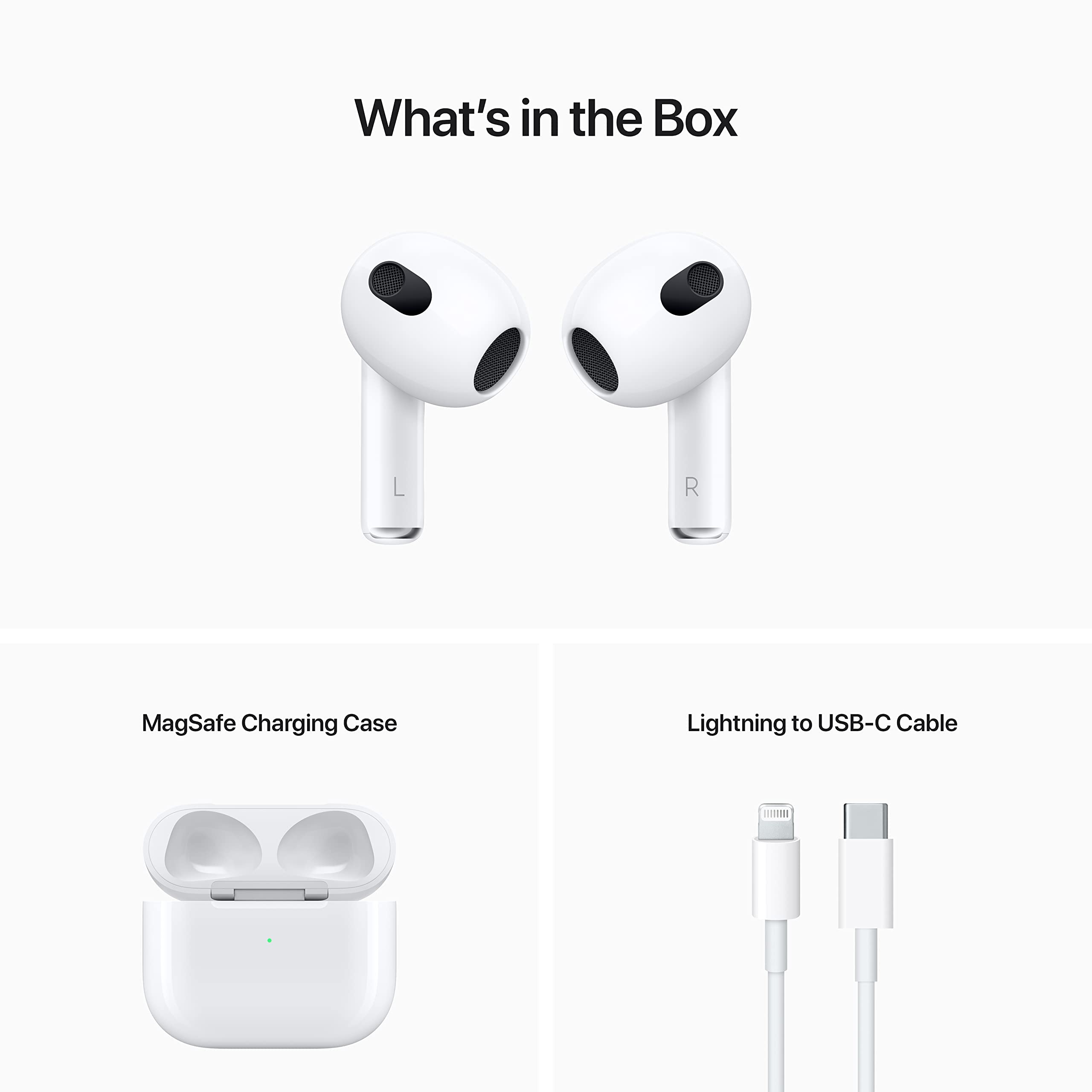 Apple AirPods with Lightning Charging Case (3rd Generation) White (Renewed Premium)