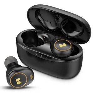 monster wireless earbuds, achieve 300 airlinks bluetooth headphones touch control with charging case, bluetooth earbuds, black