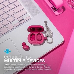 JLab JBuds Mini True Wireless Bluetooth Earbuds + Charging Case, Hot Pink, IP55 Sweat and Dust Proof, Bluetooth Multipoint, Be Aware Audio, 3 EQ Sound Settings, Crystal Clear Calls