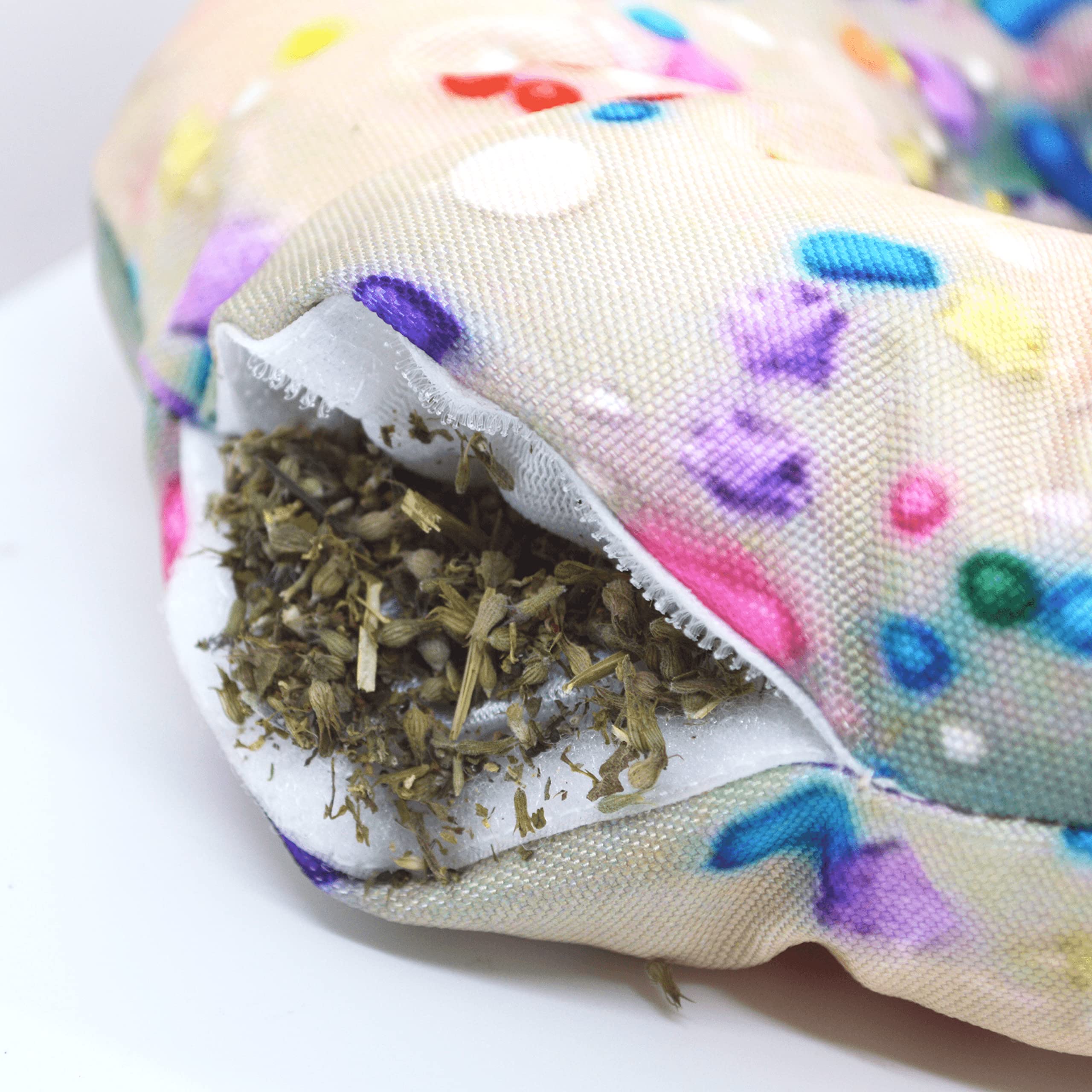 Doggijuana | Refillable Catnip Dog Toy | Naturally Calming | Catnip Grown in The USA (Donut)