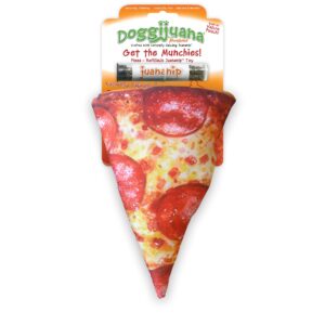 doggijuana | refillable catnip dog toy | naturally calming | catnip grown in the usa (pizza)