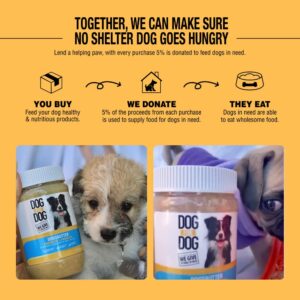 Dog for Dog Peanut Butter with Prebiotic & Probiotics for Dog | Dog Friendly Peanut Butter Treats Improves Immune System & Gut Health | Dog Probiotic Calming Treats for Itchy Skin - Made in The USA