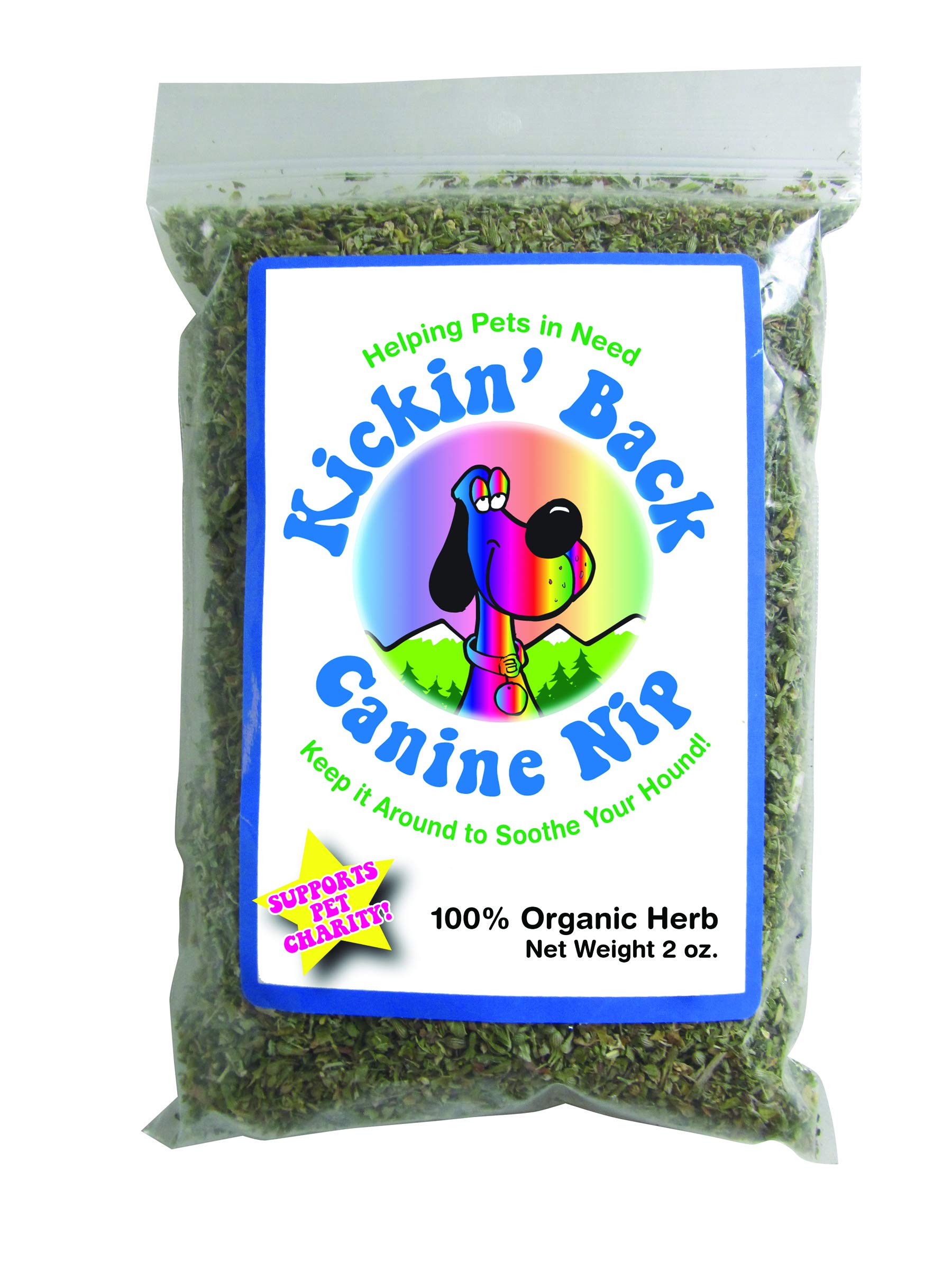 Colorado Kitty Pot Kickin' Back Canine Nip Organic Catnip, 5.5x8" Gusseted Bag with Hang Hole, 2.0 oz