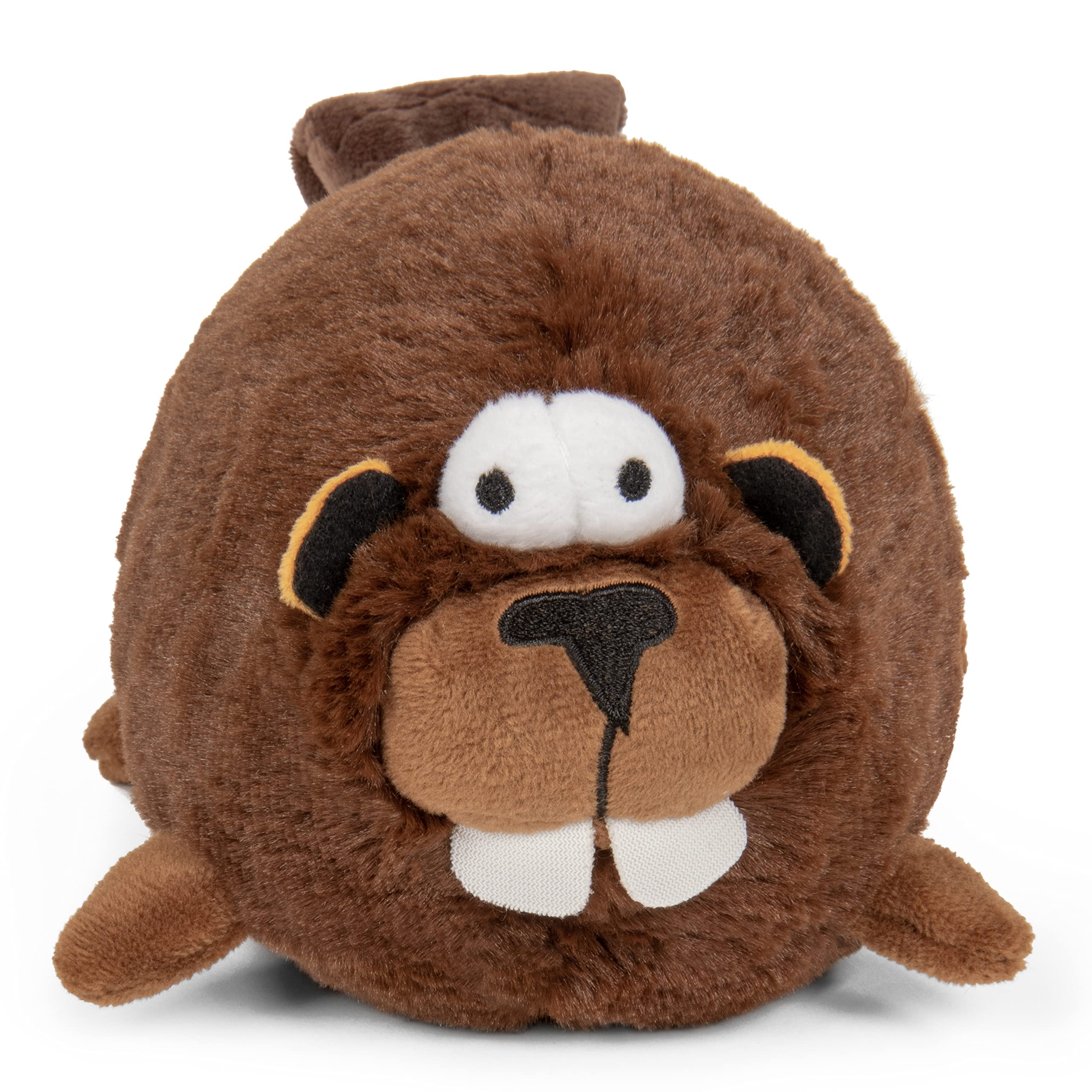 goDog Action Plush Beaver Animated Squeaky Dog Toy, Chew Guard Technology - Brown, One Size