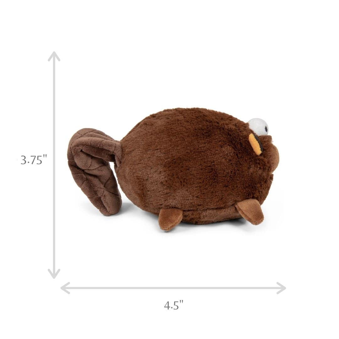 goDog Action Plush Beaver Animated Squeaky Dog Toy, Chew Guard Technology - Brown, One Size