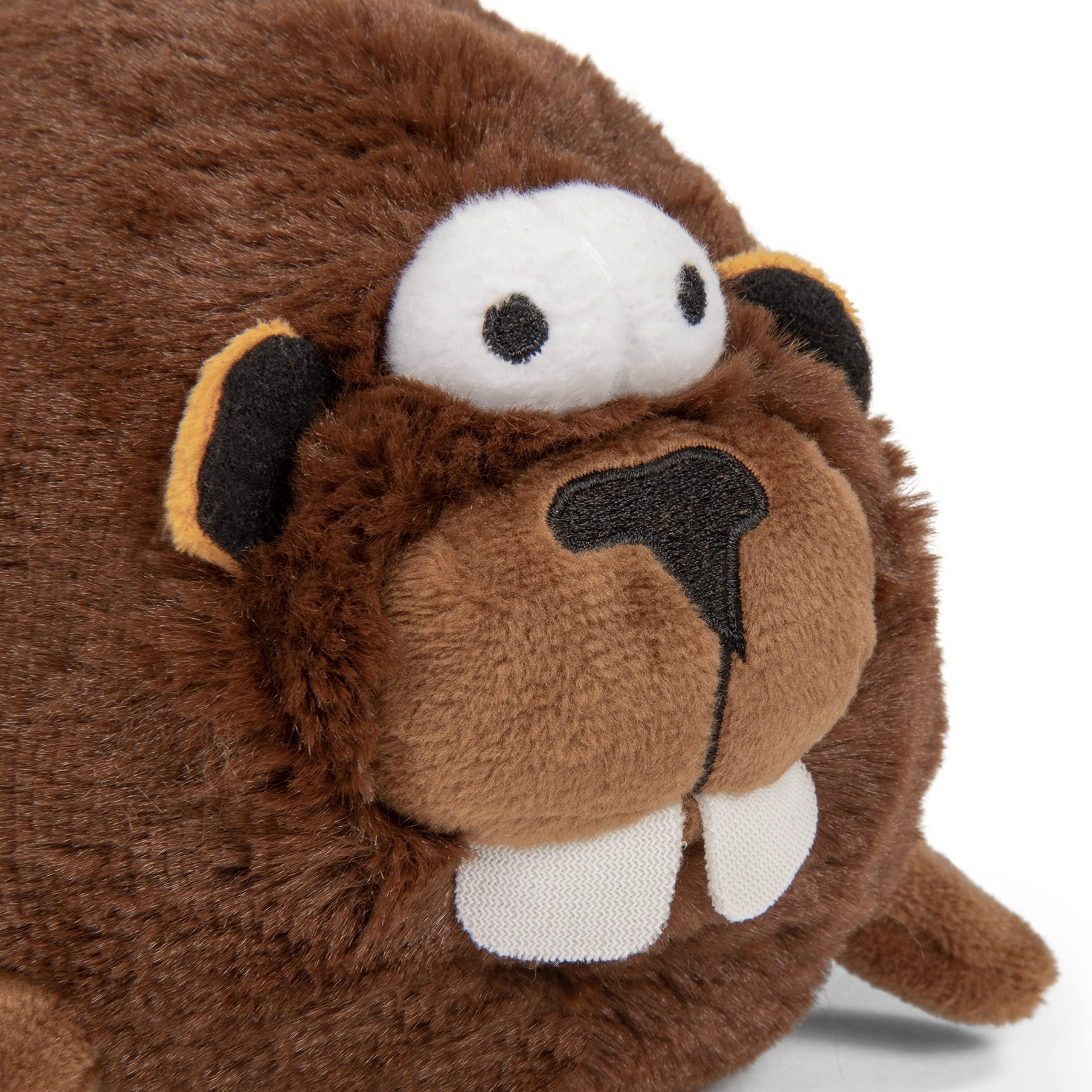 goDog Action Plush Beaver Animated Squeaky Dog Toy, Chew Guard Technology - Brown, One Size