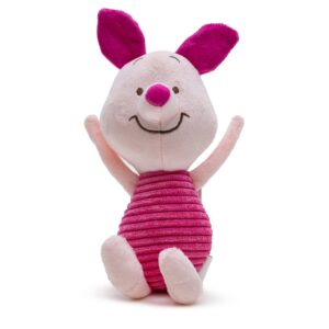 buckle-down disney dog toy, winnie the pooh piglet arms up sitting pose pet toy, plush