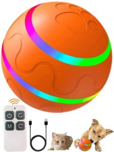 scolea pawdepot smart interactive dog cat toy balls with remote control (orange)