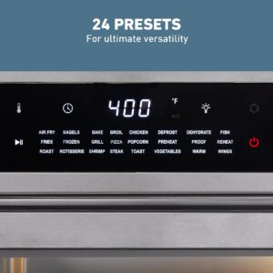 West Bend XL Air Fryer Oven 26-Quart with Digital Controls Easy-View Door and 24 Cooking Presets, Includes Nine Accessories, 1700-Watts, Metallic