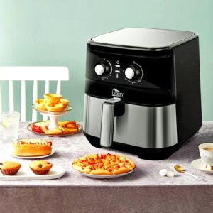 Air Fryer 5.8Qt/5.5L - Uten Electric Airfryer with Temperature Control, Timer, Non-Stick Fry Basket, 1700W High-power, Fast Oven Oilless Cooker, Dishwasher Safe - A Great Kitchen Assistant