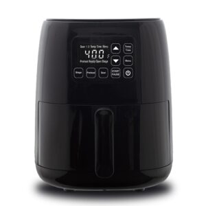 nuwave brio 2.6-qt air fryer, touch screen digital controls & easy to read display, 50°f-400°f temperature controls in 5° increments, linear thermal (linear t) technology, built-in safety features