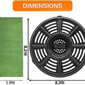 BeranWung 8.2IN Air Fryer Grill Plate for Ninja AF101 4QT AF161 AF150 XL 5.5QT Air Fryers, Upgraded Air Fryer Crisper Plate Grate Crisping Tray Rack for Ninja FD302 Foodi Pressure Cooker