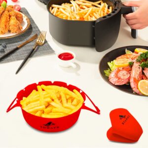 TOWAYR - Air Fryer Accessories Set - Safe Cooking Tools, Baking Trays, Pots, Pans, reusable Baskets, gourmia air fryer accessories- Perfect for Air fryer Liners and othr air fryer