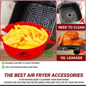 TOWAYR - Air Fryer Accessories Set - Safe Cooking Tools, Baking Trays, Pots, Pans, reusable Baskets, gourmia air fryer accessories- Perfect for Air fryer Liners and othr air fryer