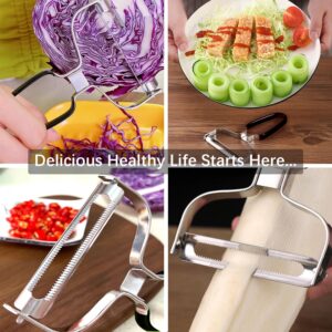 XAYIUIYAX Vegetable Peeler Potato Peeler Apple Fruit Carrot Peelers for Kitchen, Y Shaped Stainless Steel Peelers with Ergonomic Non-Slip Handle & Sharp Blade, Good Durable Dishwasher Safety