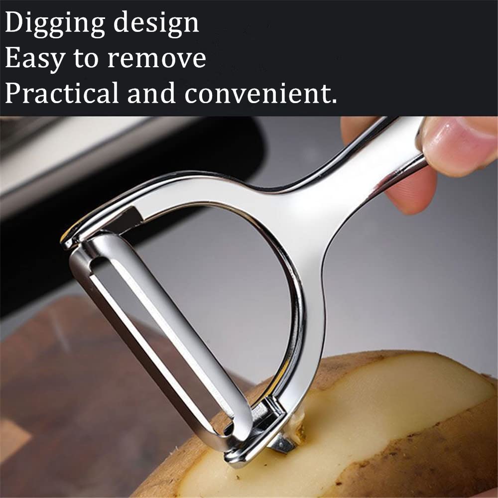 Vegetable Peeler,Fruit,Apple, Potato Peeler Stainless Steel Sharp photato Cutter Y-Shaped kitchen Gadget Peeling Portable Home Kitchen Tools-5 Years of Warranty