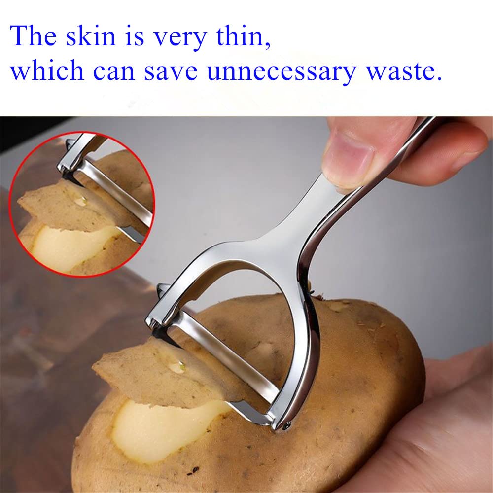 Vegetable Peeler,Fruit,Apple, Potato Peeler Stainless Steel Sharp photato Cutter Y-Shaped kitchen Gadget Peeling Portable Home Kitchen Tools-5 Years of Warranty