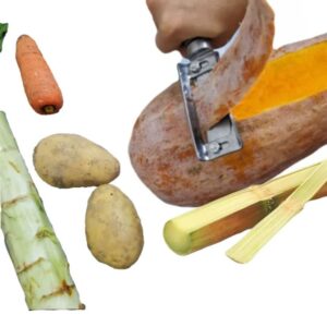 Heavy Duty Vegetable Peeler with Ultra Sharp Thick n Strong Blade for Butternut Squash Sugar cane Asparagus,Easy to peeling hard skin of fruits and vegetable