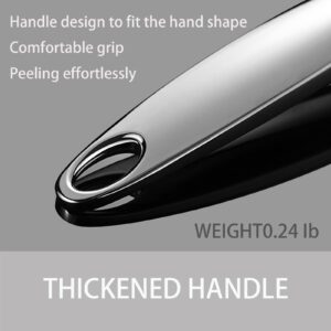 Hosawtek Vegetable Peeler Potato Peeler, Heavy 0.24Ib Stainless Steel Non-Slip Handle and Sharp Blades, Set Of 2 (1 Straight 1 Serrated Blade) Collaborative Work Perfect Peeling