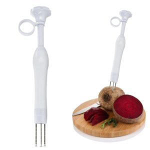 prep n' pop vegetable/potato helper - fork pierce hold, peel slice chop, release