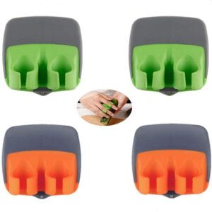 4 pack hand vegetable peeler palm peeler finger potato peeler rubber finger grips comfortable to peel potato, carrot and cucumber (two colors)