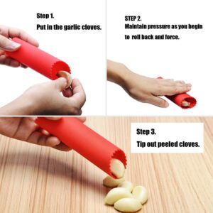 Electric Potato Peeler Automatic Apple Peeler, Smart Vegetable Fruit Peeler Machine, Stainless Steel Kitchen Peeling Tool [1 Adapter 2 Extra Blades] with 2 Set Garlic Peeler