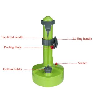 LKL Electric Potato Peelers Multifunction Spiral Apple Peeler Automatic Rapid Rotating Fruit Potato Peeling Machine for Home Restaurant (Color : White)