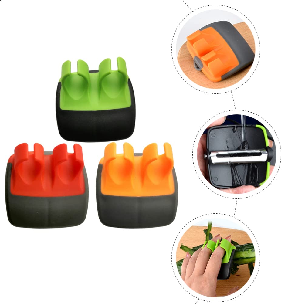 CALLARON 3pcs Finger Melon Grater Fruit Peeler Tool Home Peelers Hand Tools Cucumber Peeler Fruit Paring Device Veggie Slicer Fruit Peeling Tools Pear Peeler Peeled Garlic Pp