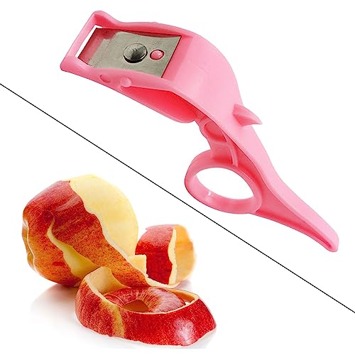 Duiaynke Citrus Potatoes Peeler Fast Peeling Peeler of The Comfortable to Hold Design Orange Peel, for Restaurant Home Party (Pink)