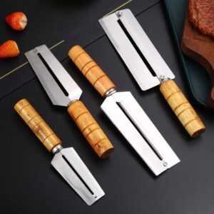 HEMOTON Potato Peeler 2pcs Paring Peeler Multitools Peeling Kinves Pineapple Peeling Fruit Peel Remover Steel Fruit Peeler Veggie Peelers Carrot Peeler Vegetable Wooden Cutting Machine