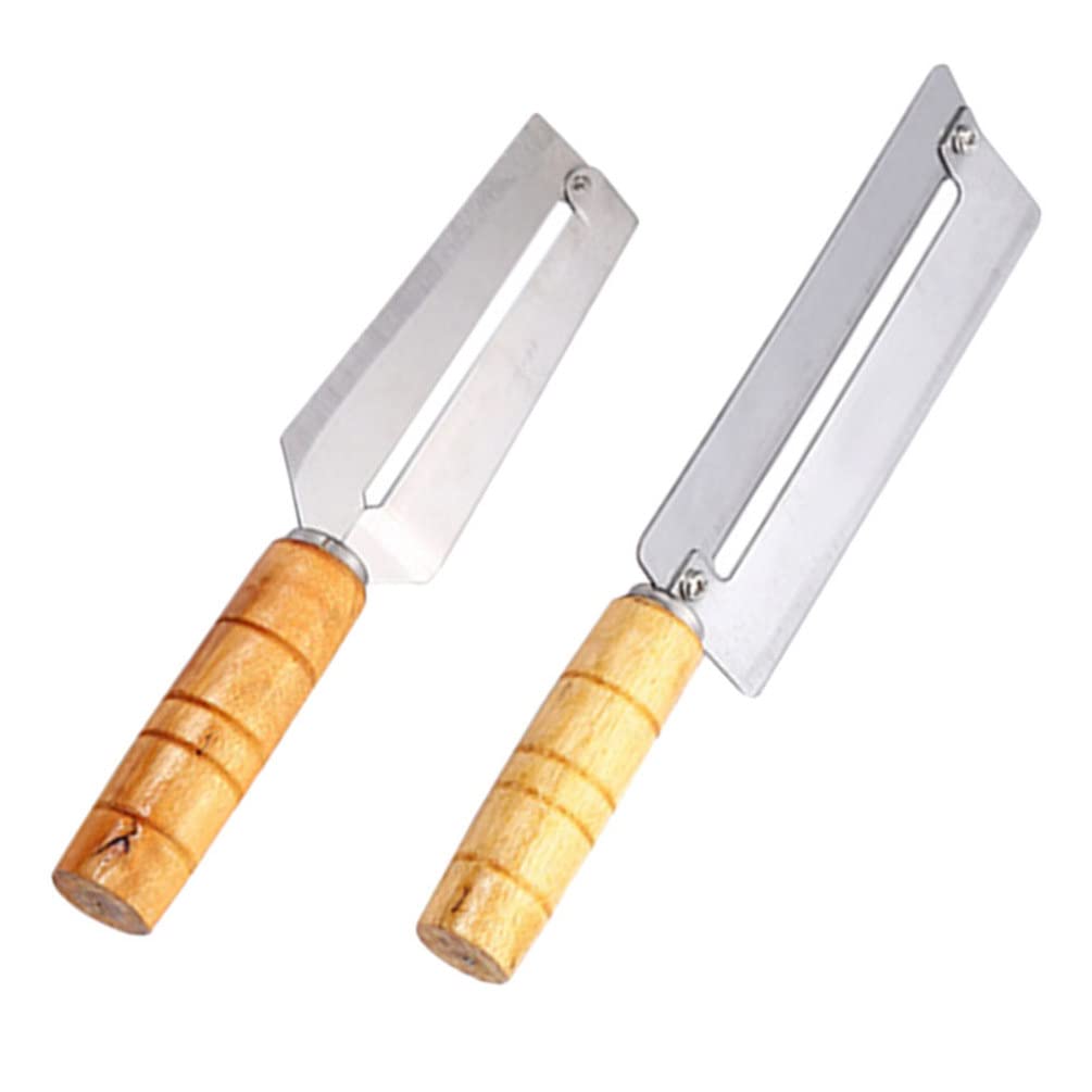 HEMOTON Potato Peeler 2pcs Paring Peeler Multitools Peeling Kinves Pineapple Peeling Fruit Peel Remover Steel Fruit Peeler Veggie Peelers Carrot Peeler Vegetable Wooden Cutting Machine