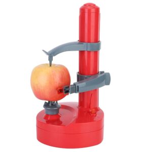 electric potato peeler,multifunctional apple peeler,rapid rotating peeling machine household electric automatic fruit peeler peeling machine kitchen tool(red)