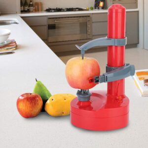 Electric Potato Peeler,Multifunctional Apple Peeler,Rapid Rotating Peeling Machine Household Electric Automatic Fruit Peeler Peeling Machine Kitchen Tool(red)