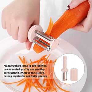 Vegetable Peeler,Kitchen Food Peelers,Household Peeler Bottle Shape Durable Fruit Potato Carrot Peeler Kitchen Tool Supplies Sharp Blades Easy Peeling(pink)