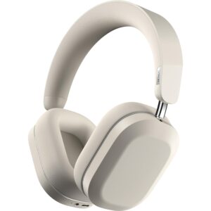 mondo - wireless, over ears headphones, bluetooth 5.2, dual mic with enc, dual drivers, mondo app controlled eq-settings, light weight, & usb-c fast charging (greige)