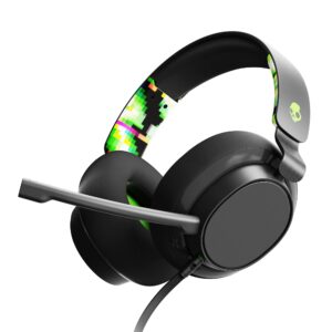 skullcandy slyr multi-platform over-ear wired gaming headset, works with xbox playstation and pc - green