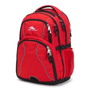 high sierra swerve laptop backpack, crimson/black, one size