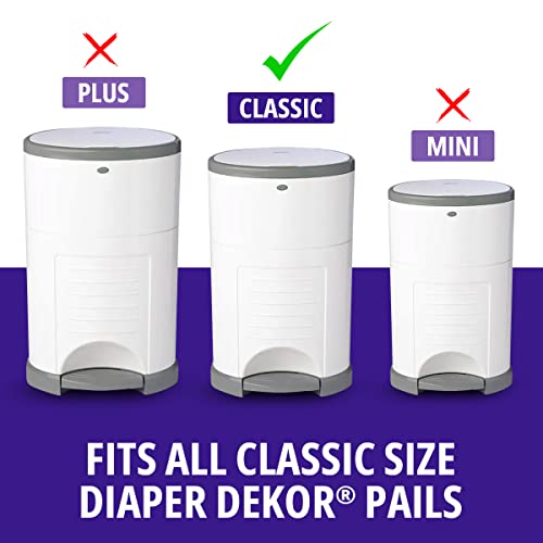 COMFICOVE Refills Compatible with DEKOR CLASSIC Diaper Pails | 8 Pack | Extra Thick Diaper Pail Refill Liners | Fresh Scent | Easy to Replace and Dispose of Diaper Bag | Odorless Baby Diapers Disposal